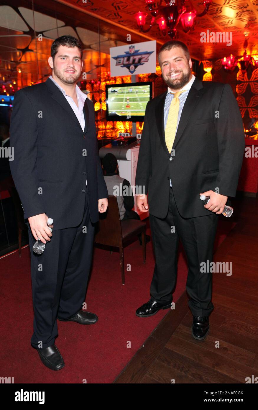 Pat Boyle, left, and Scott Wedige are seen at the EA Sports – NFL PA ...