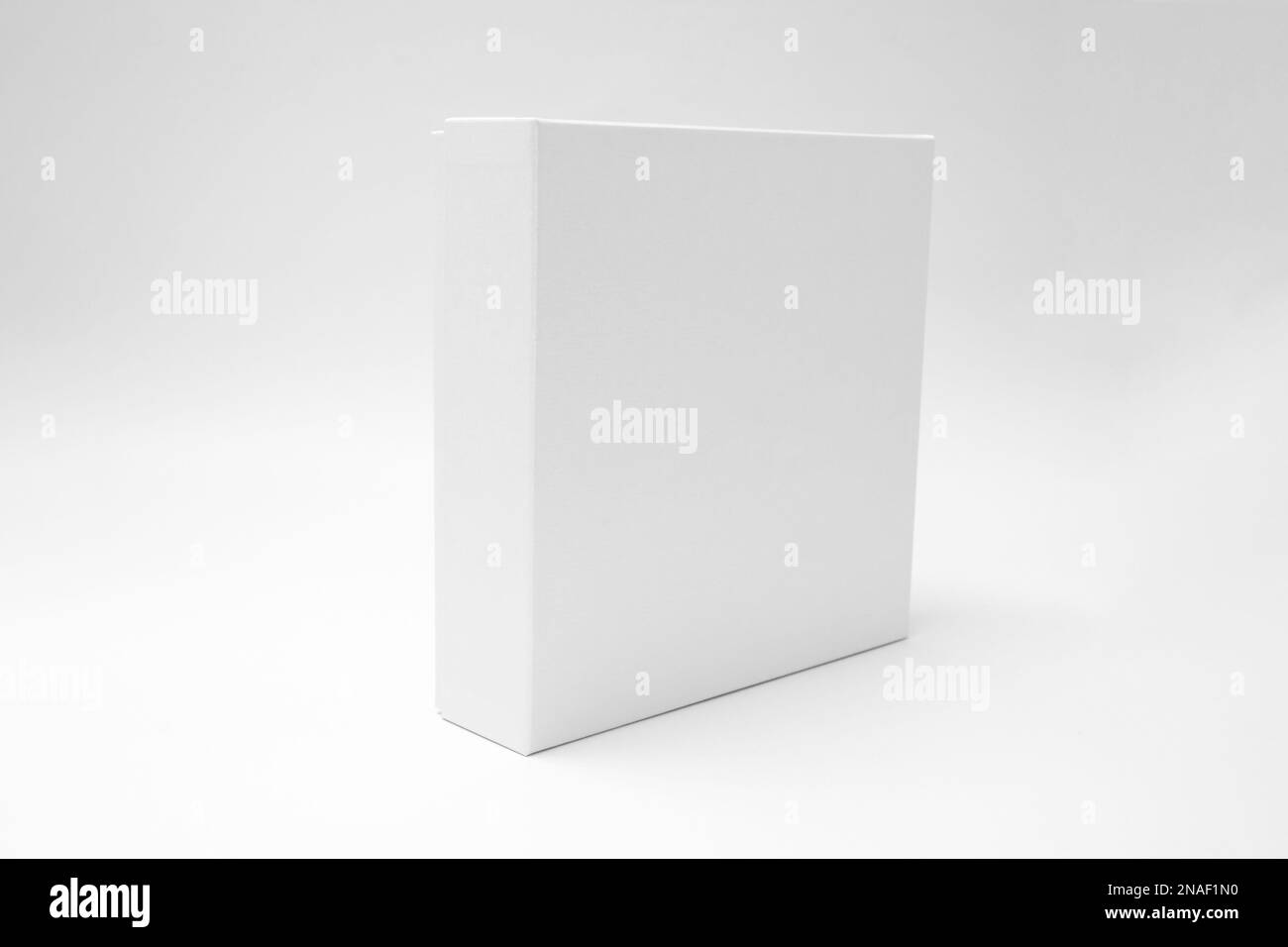 White textured box, gift mockup on white background.High resolution ...