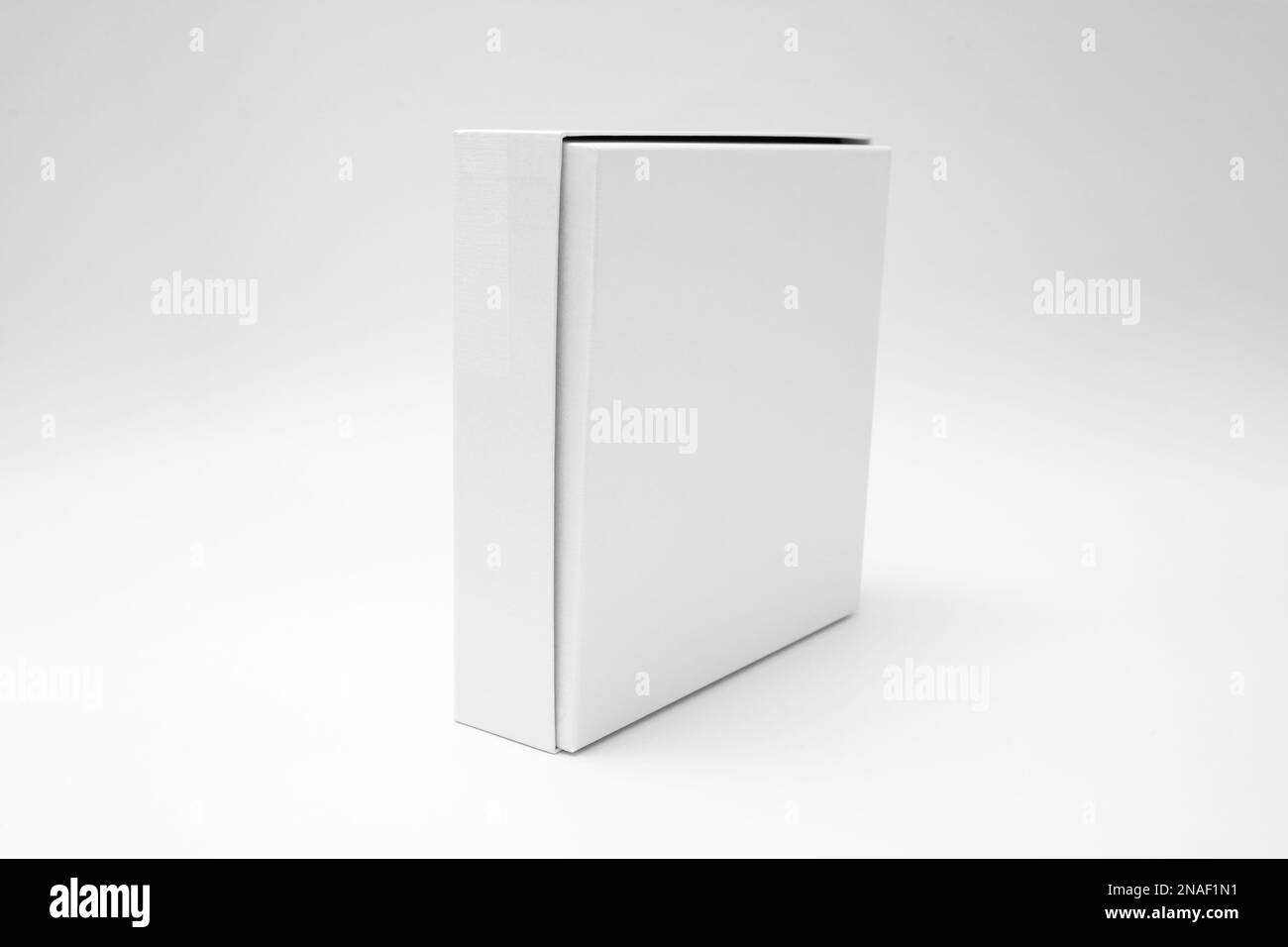 White textured box, gift mockup on white background.High resolution ...