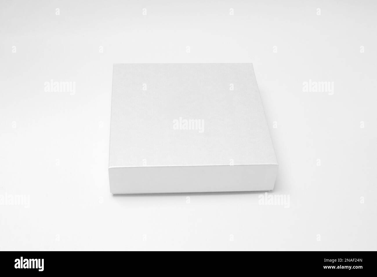 White textured box, gift mockup on white background.High resolution ...