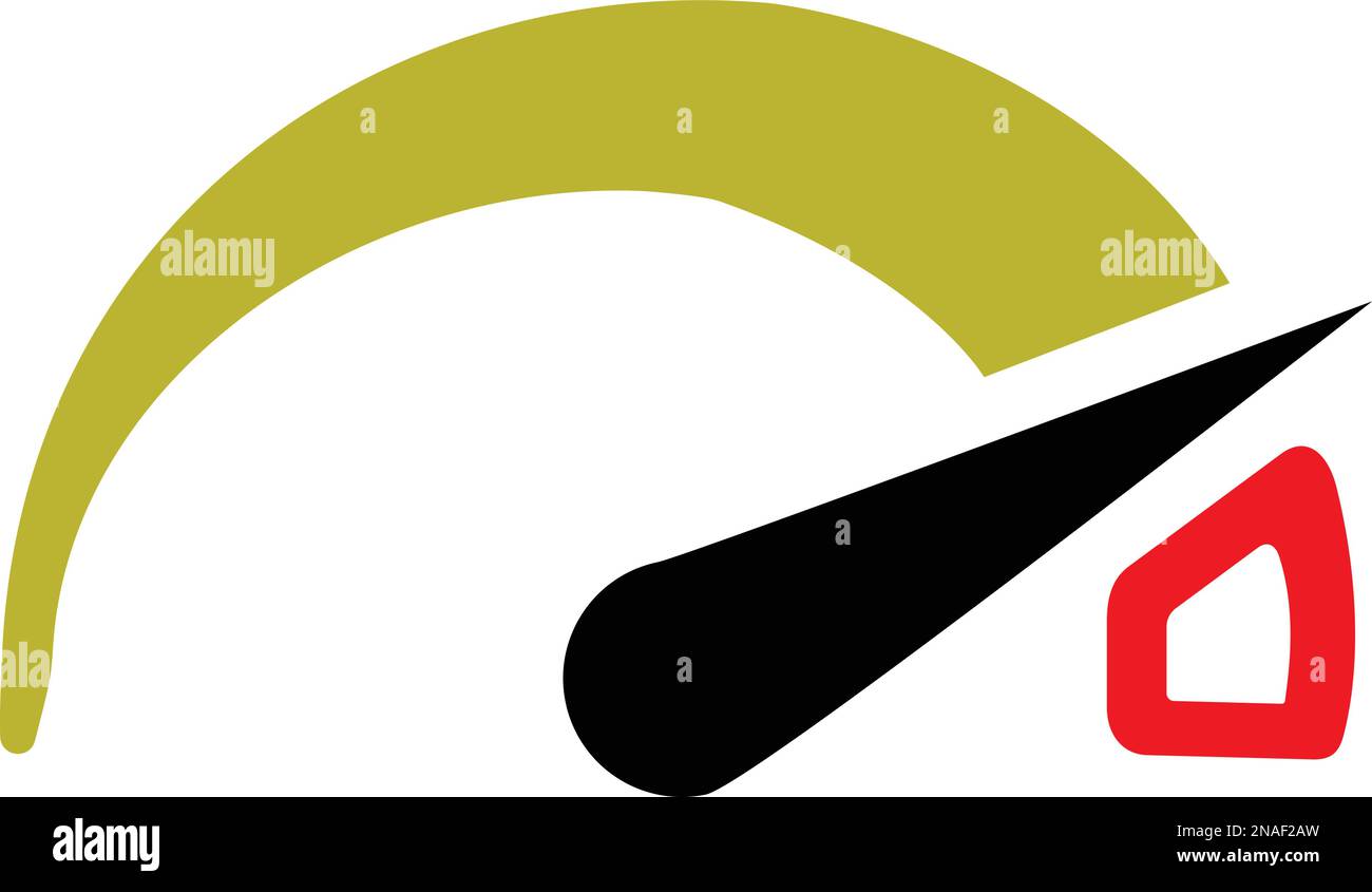 Speedometer, tachometer icon. Speed indicator sign. Internet car speed. Performance concept ...