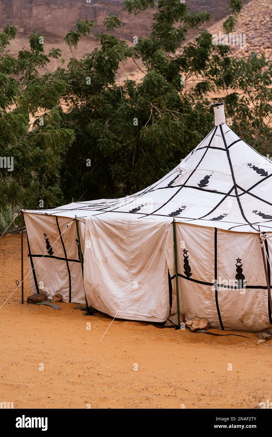 Tents in the sand desert, jaimas Stock Photo - Alamy