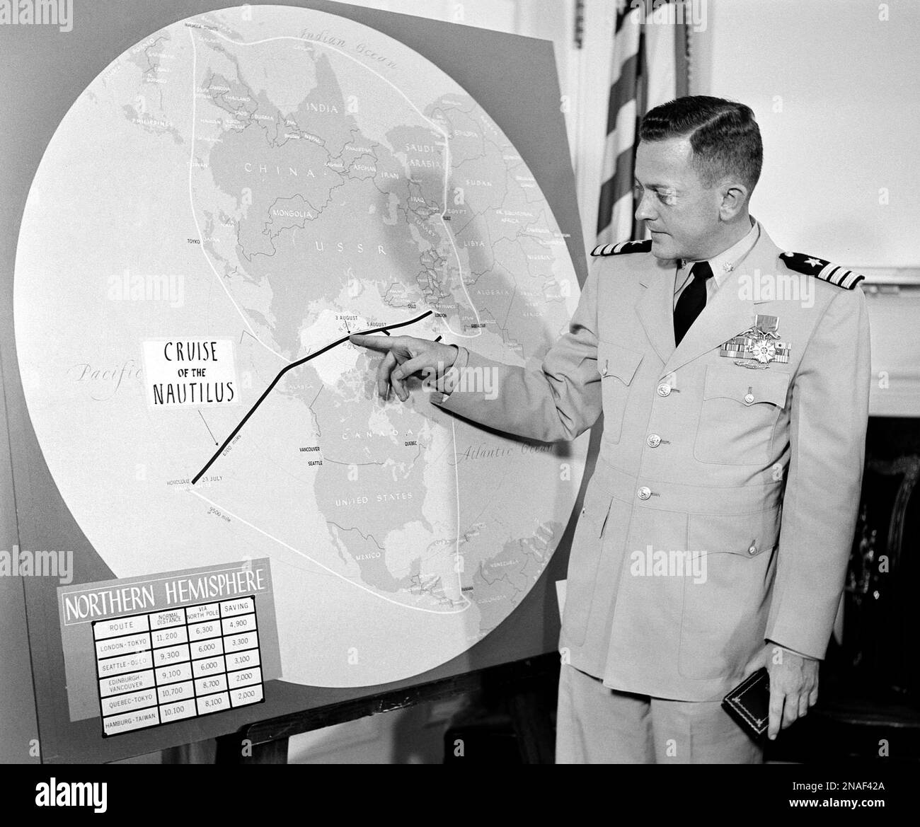 Cdr. William R. Anderson, commanding officer of the atomic submarine ...