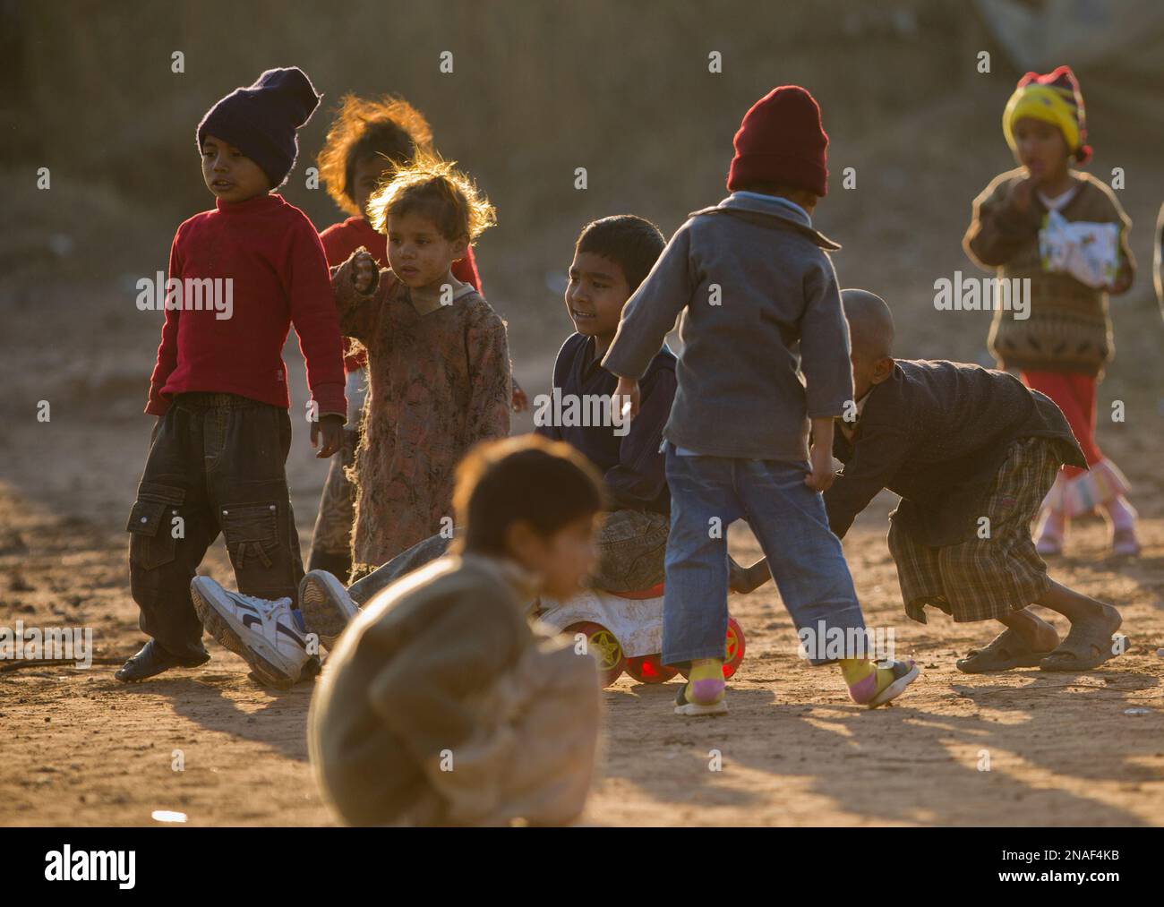 Pakistani children play in slums of Islamabad, Pakistan on Friday, Jan ...