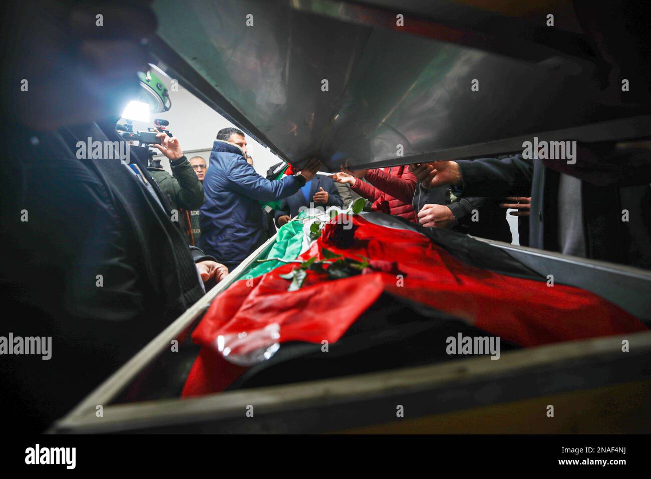Gaza City. Palestine. 12th February 2023. The family of the Palestinian ...