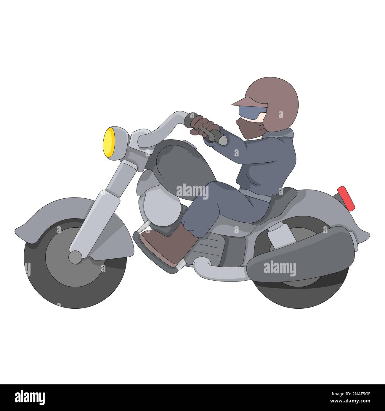 Cartoon Motorcycle Harley