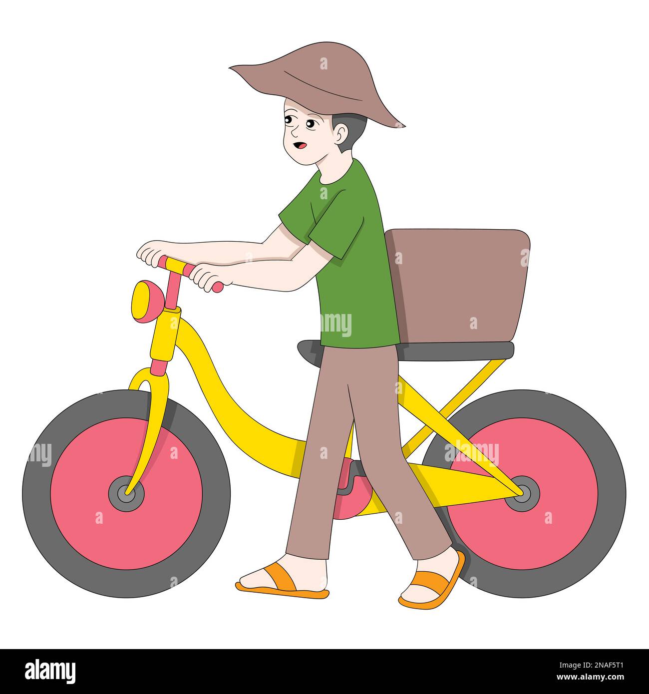 Old farmer cartoon illustration hi-res stock photography and images - Alamy