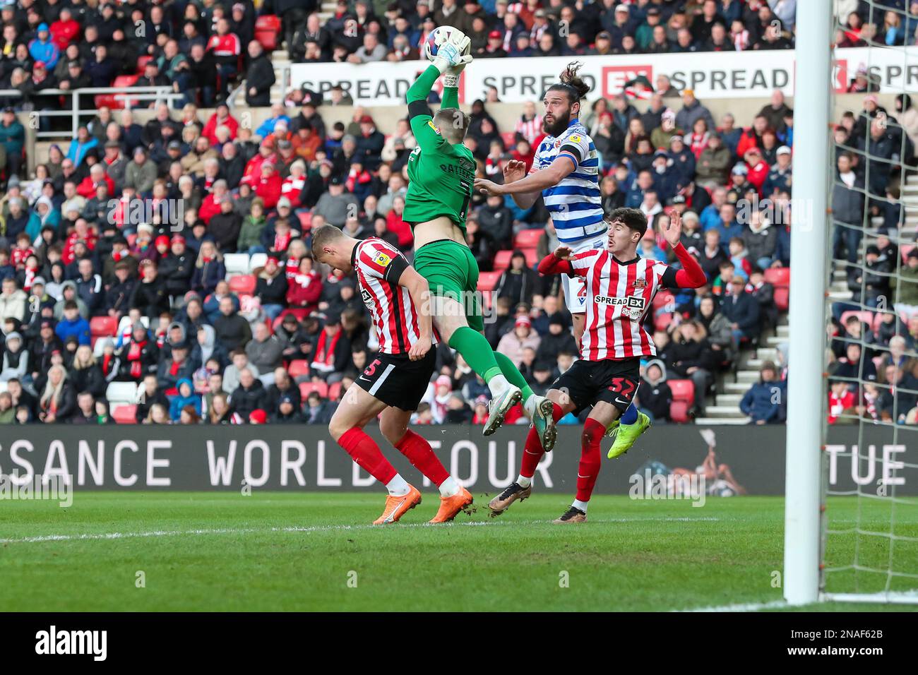 Anthony Patterson of Sunderland gathers the ball under pressure from ...