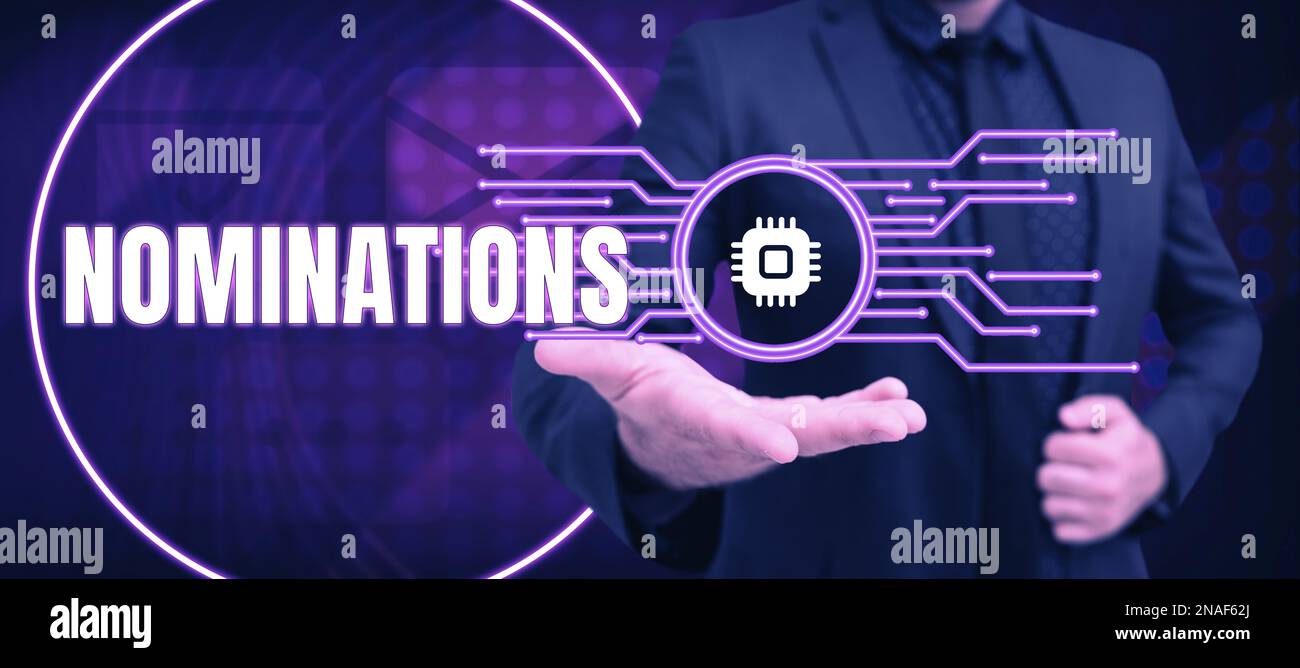 Inspiration showing sign Nominations. Word Written on the act of ...