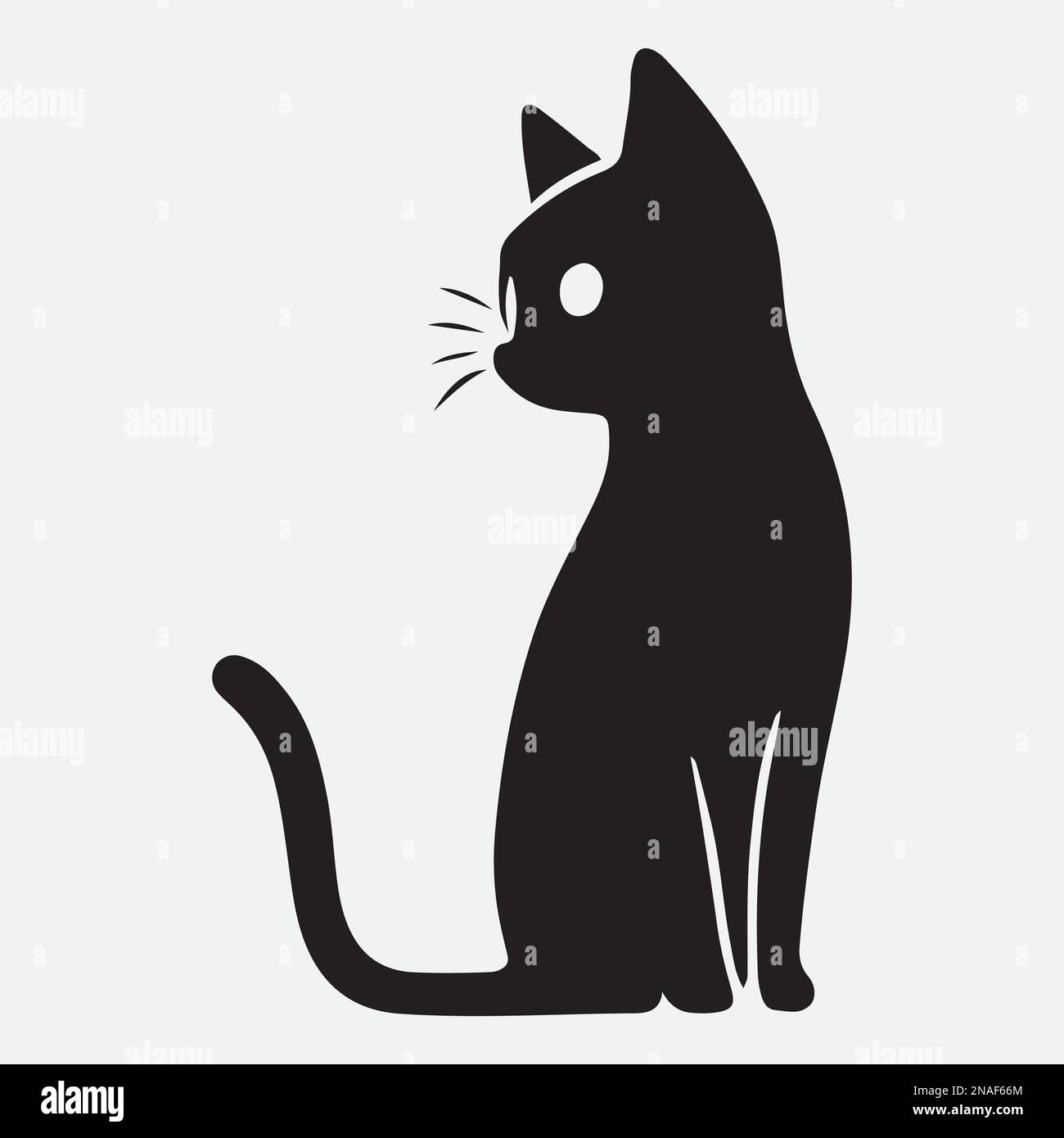 Cat. Business icon for the company. Logo for pet shop. Flat design ...