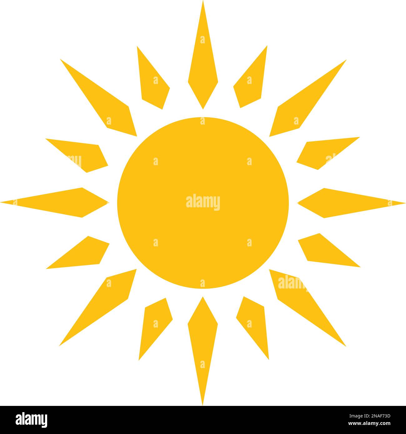 Sun vector icon yellow. Sun shine ray. Sunshine and sunlight sign ...