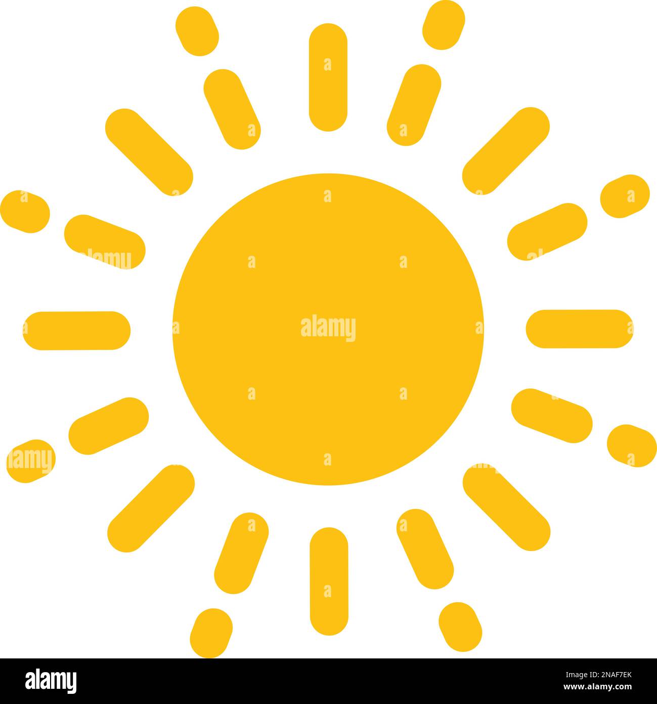 Sun vector icon yellow. Sun shine ray. Sunshine and sunlight sign ...