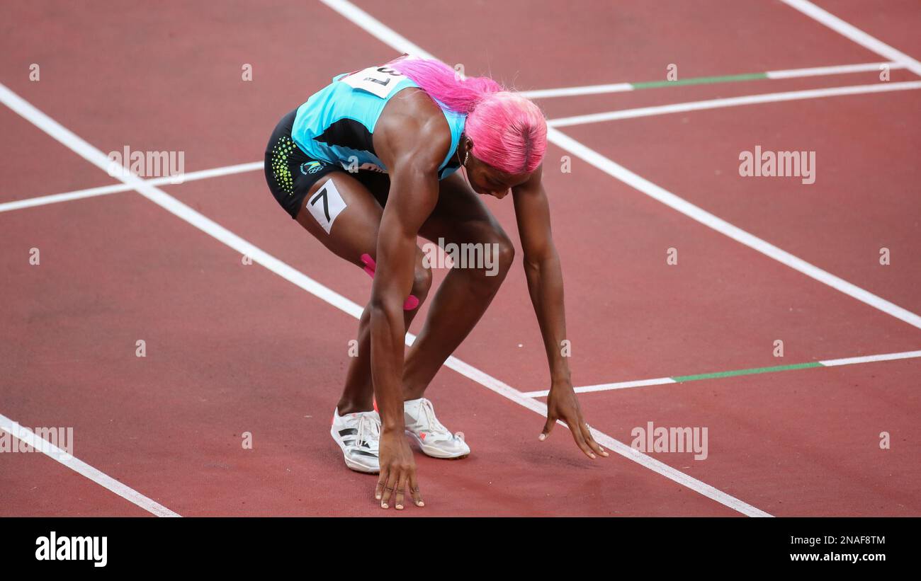 AUG 06, 2021 - Tokyo, Japan: Shaunae Miller-Uibo of Bahamas wins the ...