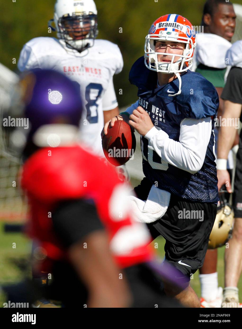 Florida quarterback Johnny Brantley during practice for the East West ...
