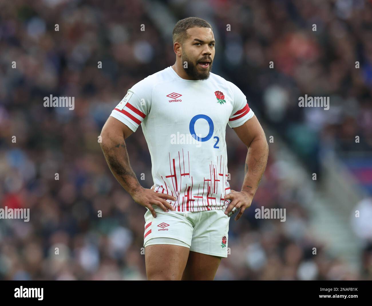 England's Ollie Lawrence during the 2023 Six Nations Championship ...