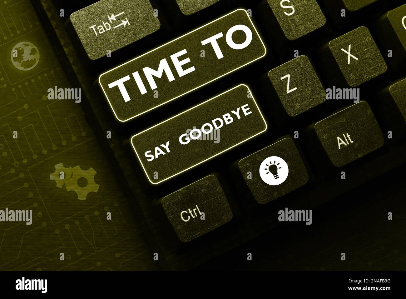 Hand writing sign Time To Say Goodbye. Business overview Bidding ...