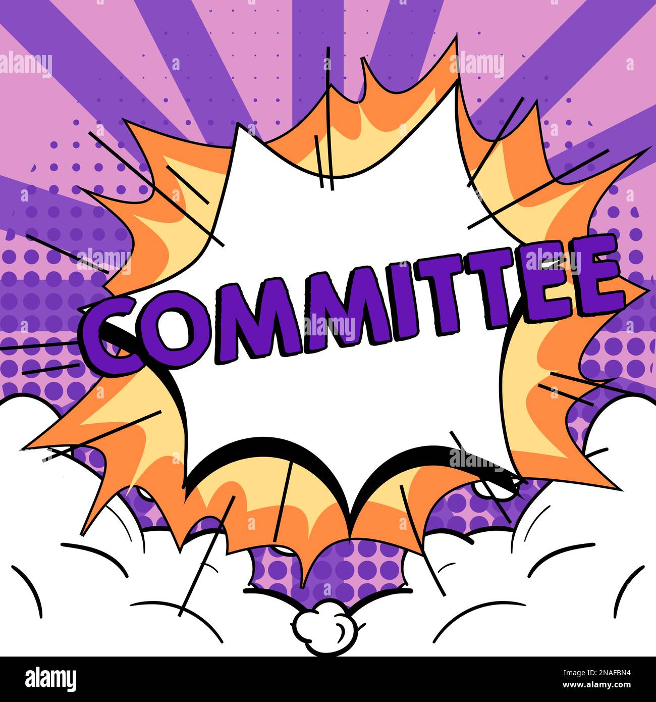 Handwriting text Committee. Word for Group of people appointed for a ...