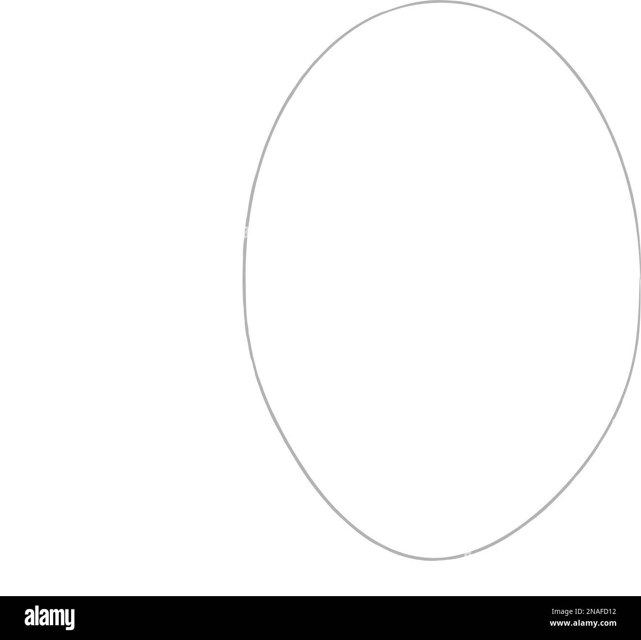 Step 1 how to draw a face outline Stock Photo - Alamy