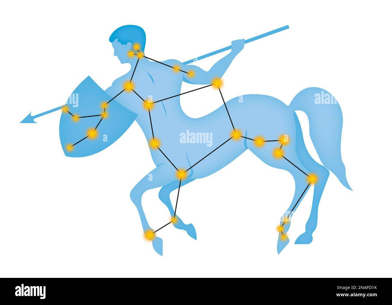 Digital illustration of Centaurus constellation Stock Photo - Alamy