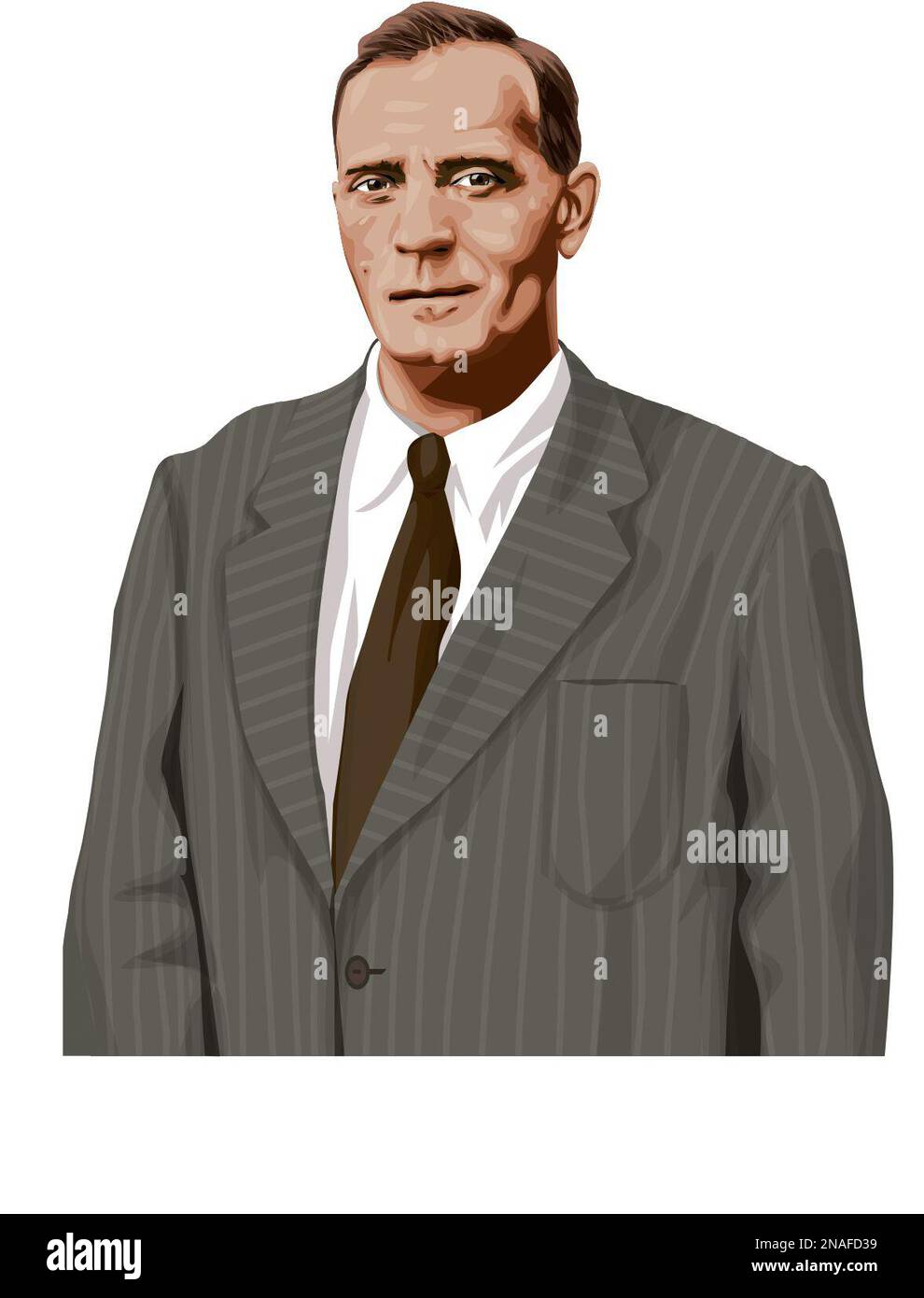 Illustration of Edwin Hubble Stock Photo - Alamy