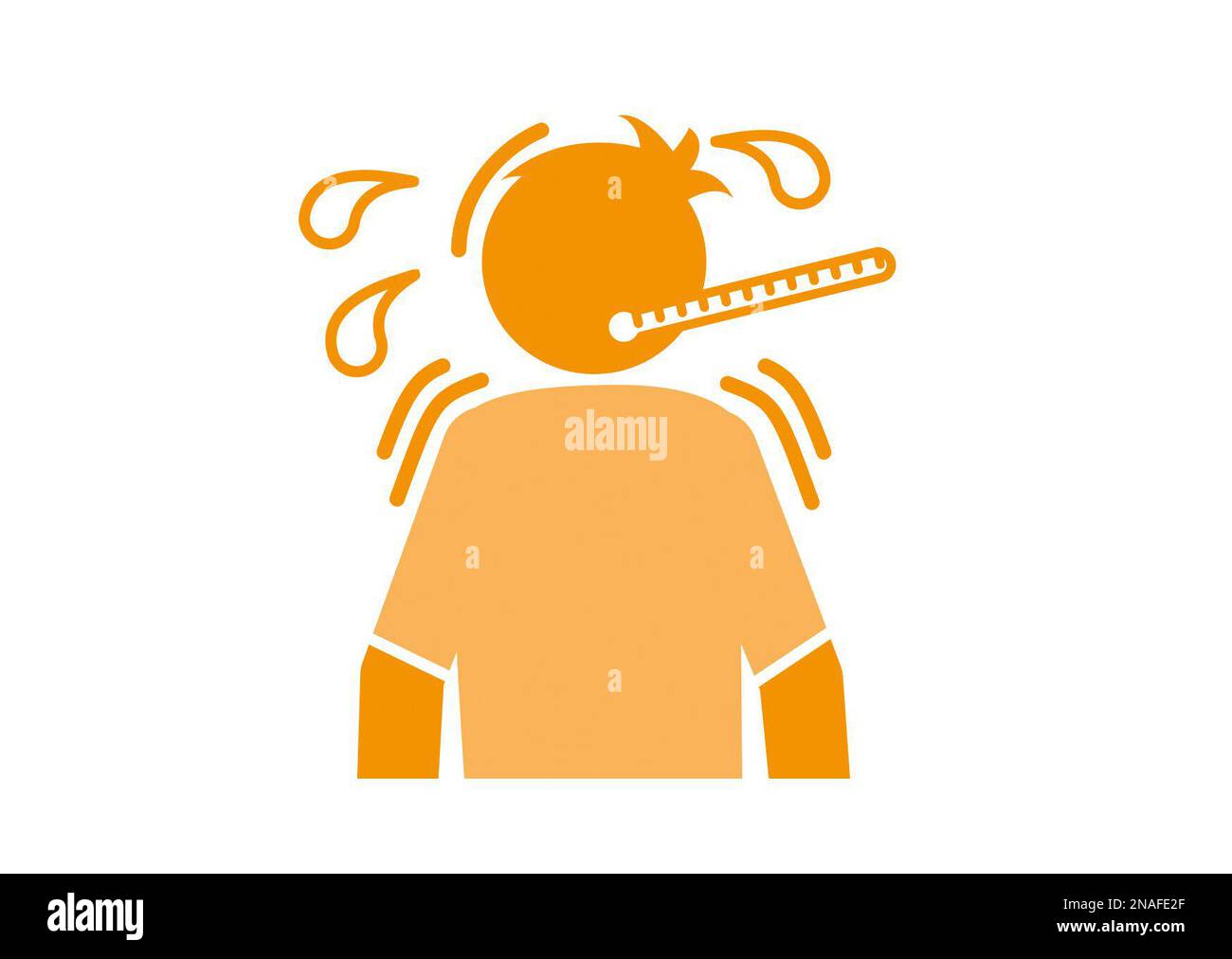 Person with fever temperature Stock Photo - Alamy