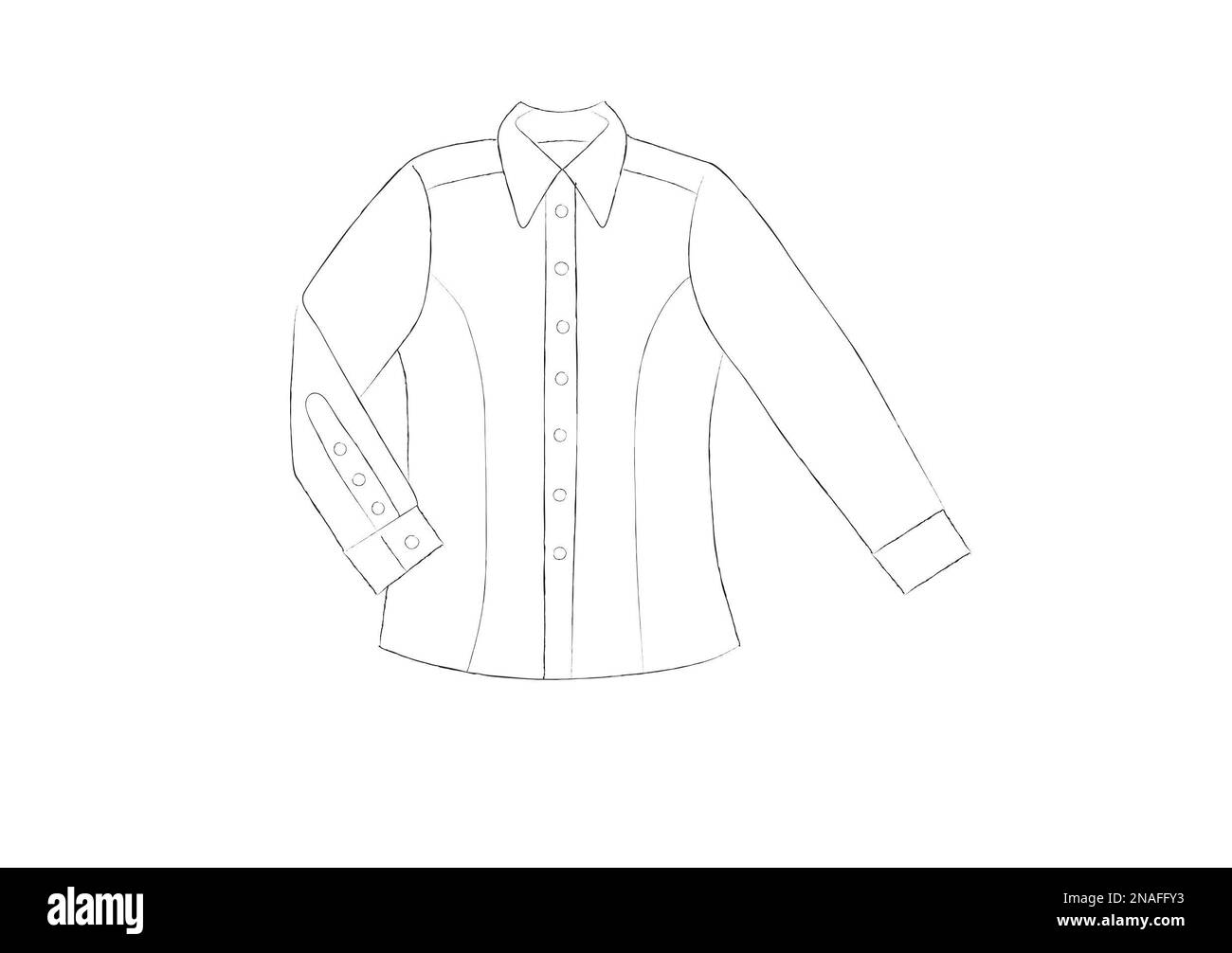 Shirt line drawing Stock Photo - Alamy
