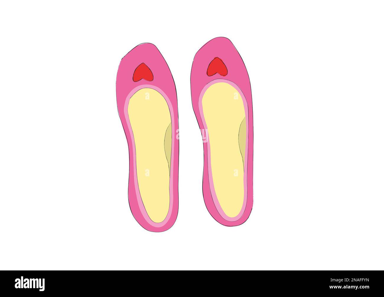 Ballet pumps drawing Stock Photo - Alamy