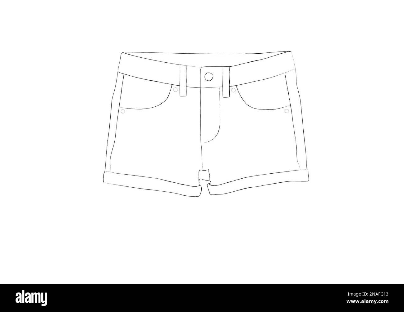 Shorts line drawing Stock Photo - Alamy
