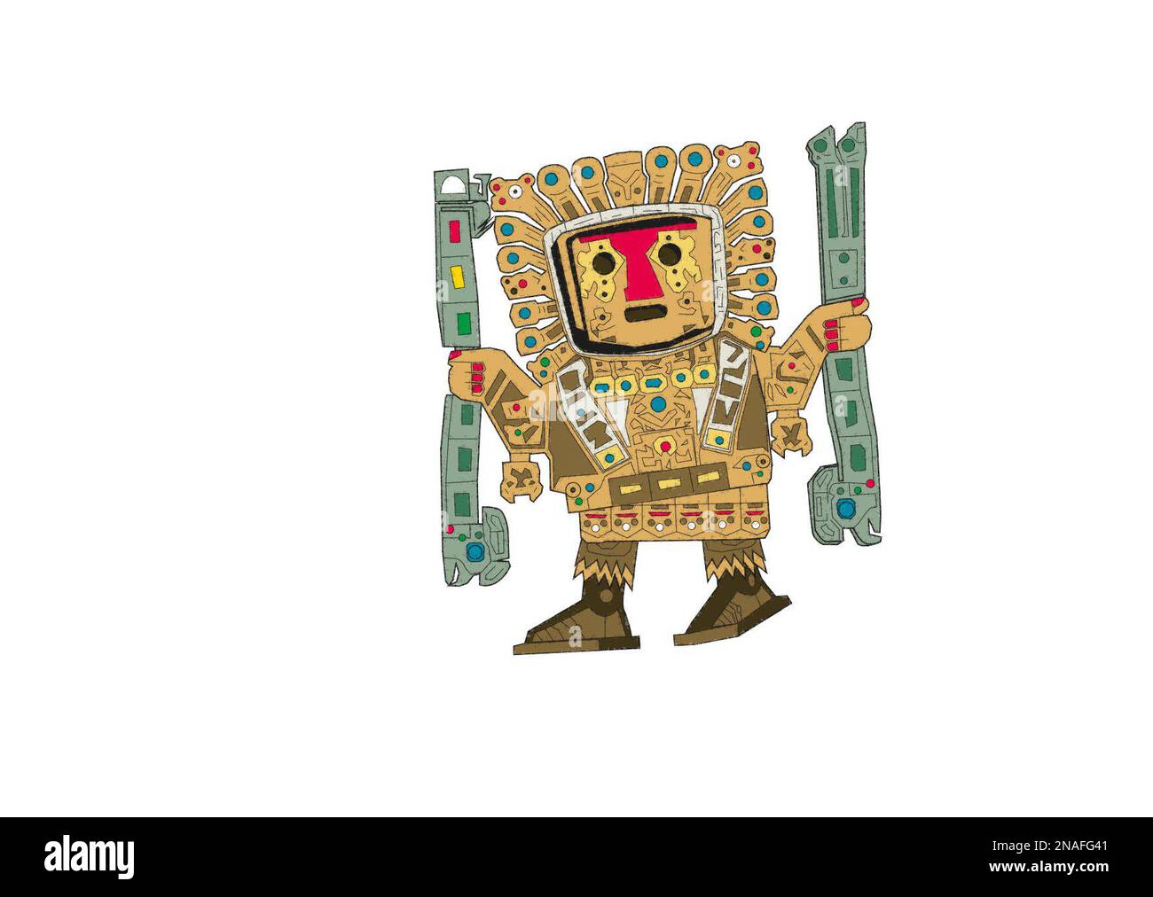 An illustration of the Inca god Viracocha Stock Photo - Alamy