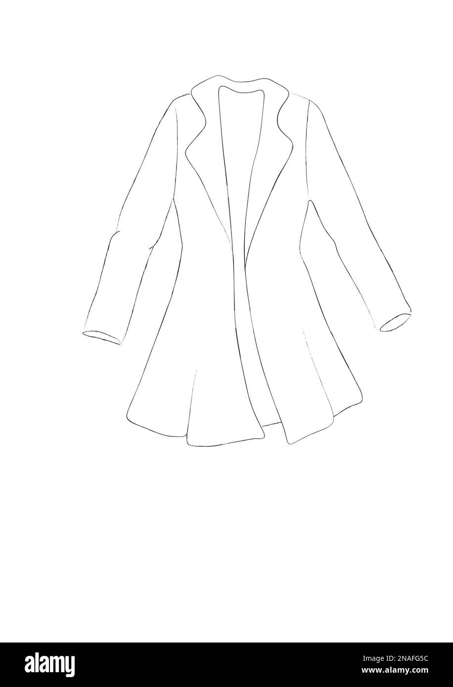 Long jacket line drawing Stock Photo - Alamy