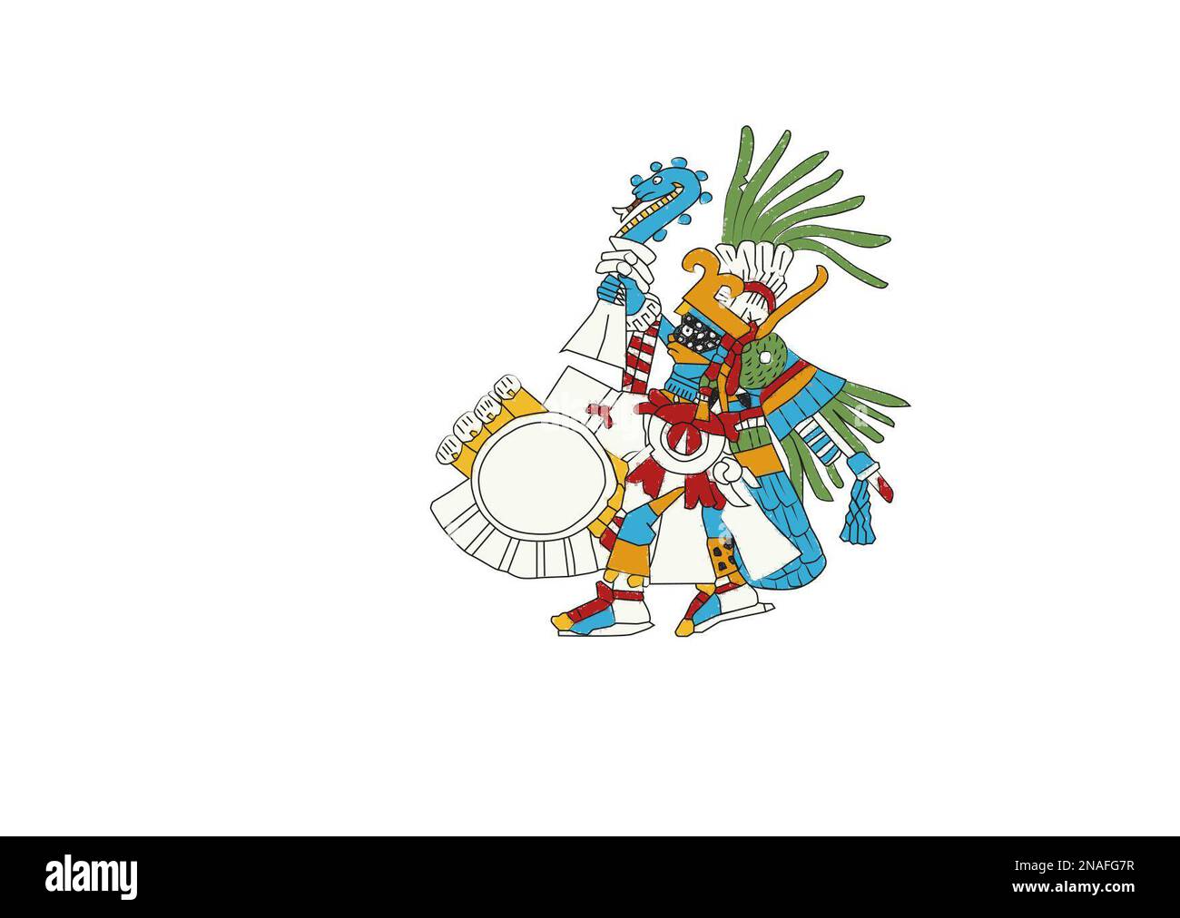 An illustration of the Aztec god Huitzilopochtli Stock Photo - Alamy