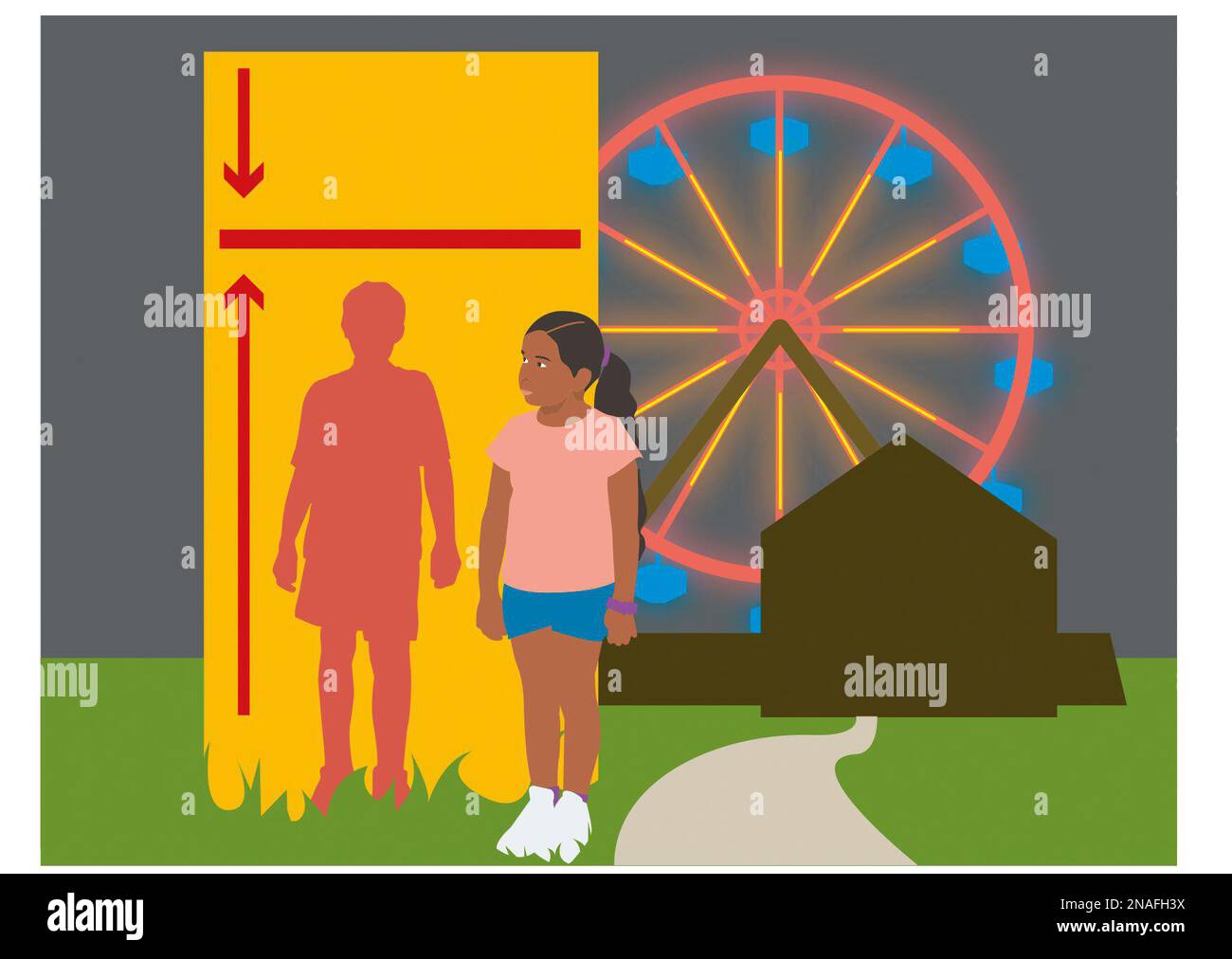 Girl prevented from going on a ride, as she does not meet the minimum ...