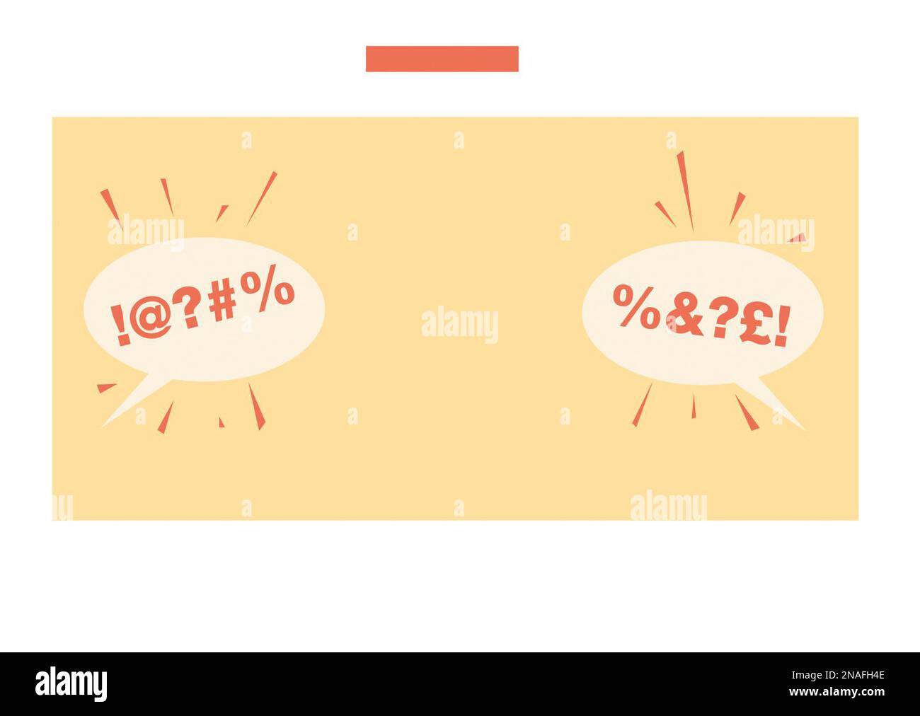 Speech bubbles containing symbols for expletives Stock Photo - Alamy