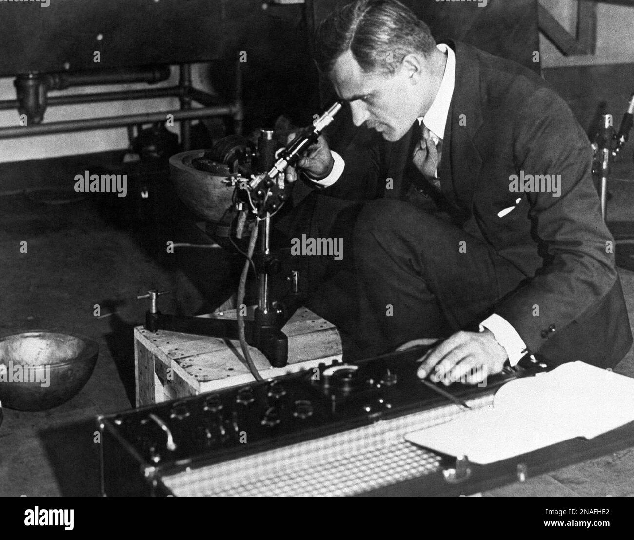 With this personally designed “trap” to catch and measure cosmic rays ...