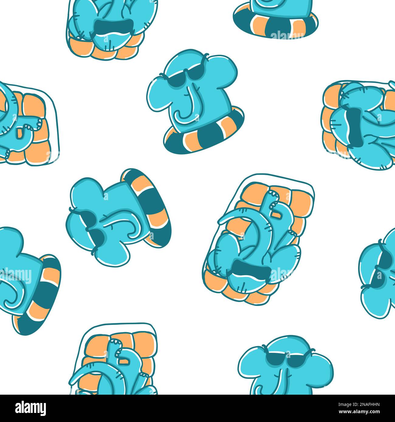 Elephant africa pool Stock Vector Images - Alamy
