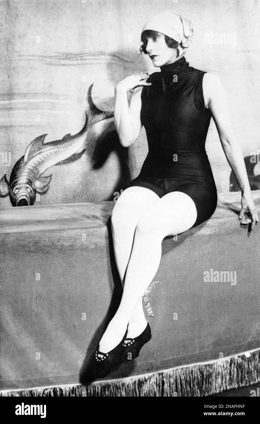 Swimmer Annette Kellerman, who is touring European cities, is shown ...