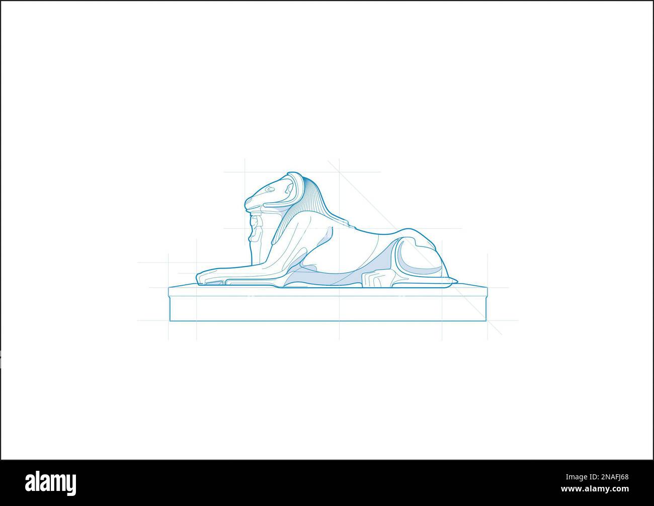 Illustration of statue of a sphinx Stock Photo - Alamy