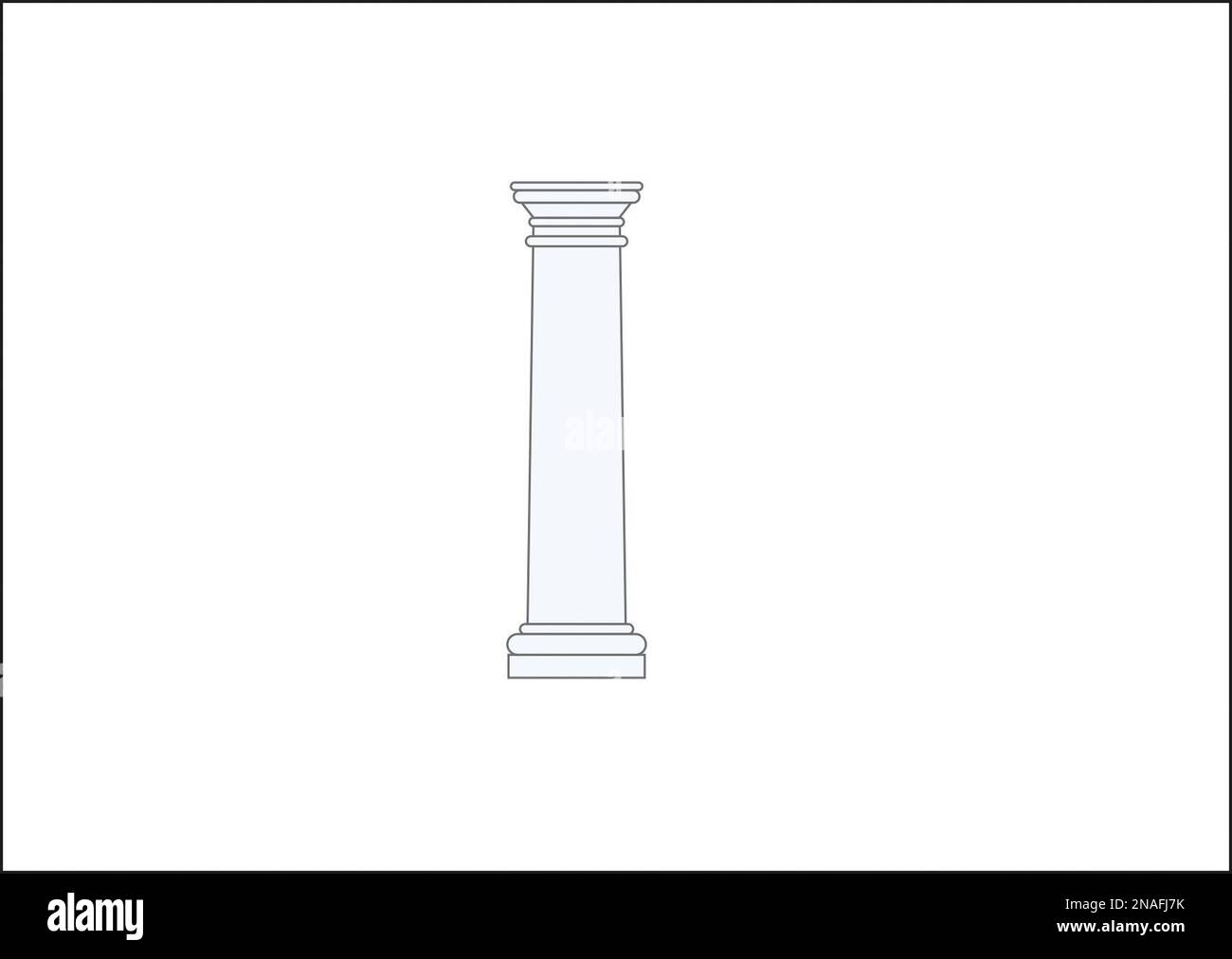 Illustration of a Tuscan column Stock Photo - Alamy