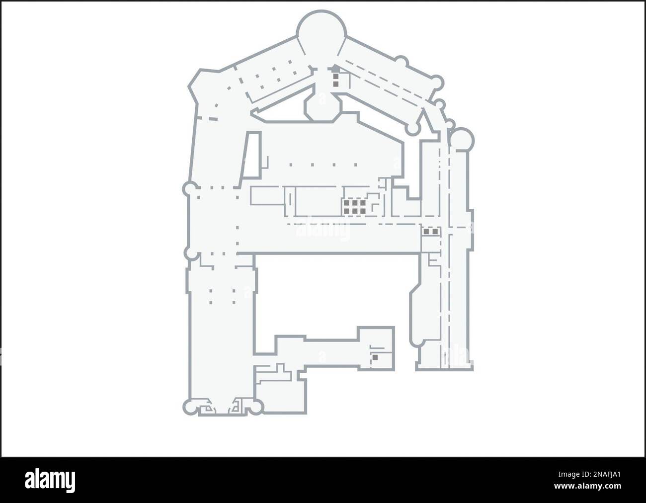Floorplan of Chateau Frontenac Stock Photo - Alamy