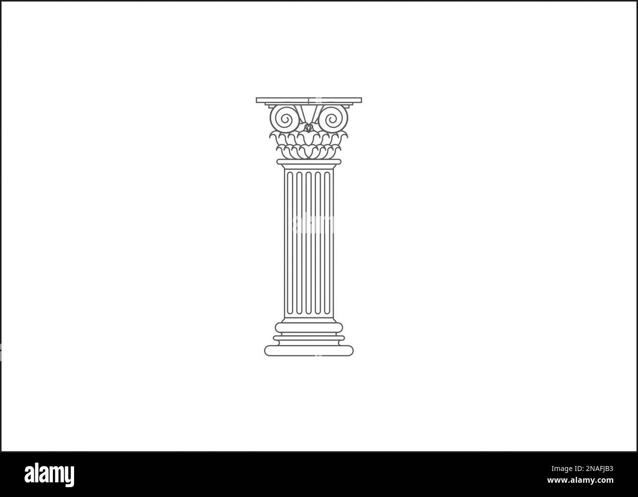 Illustration of a Composite column Stock Photo - Alamy