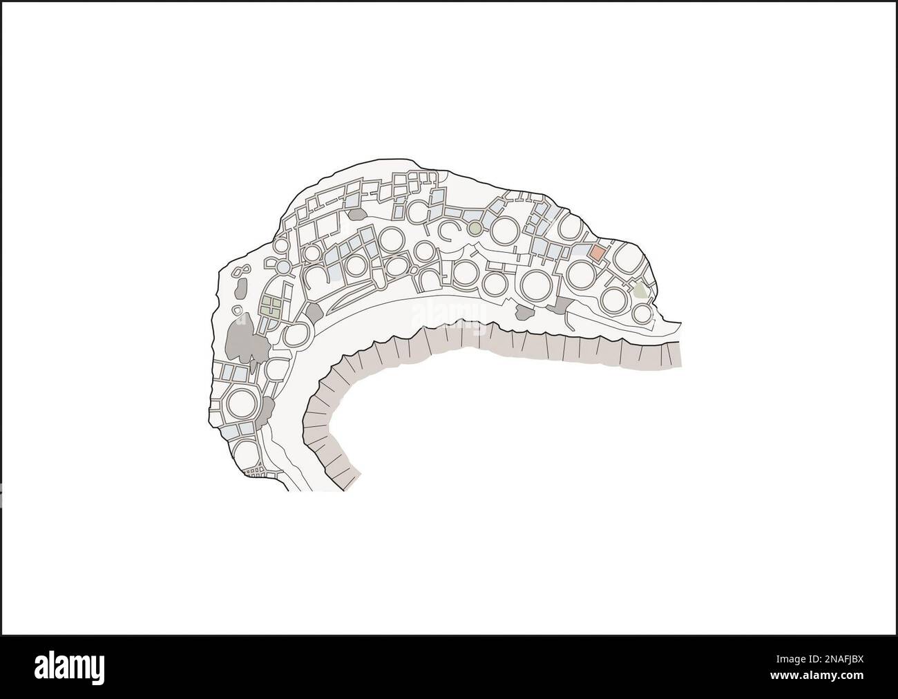 Floor plan of Cliff Palace Stock Photo - Alamy