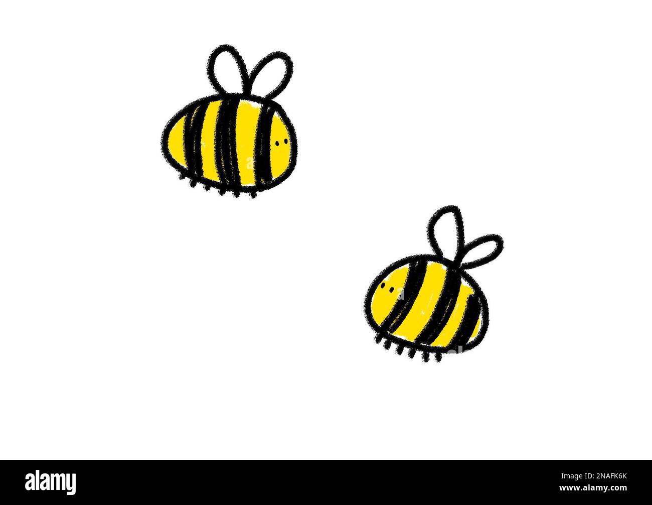 Illustration of two bees Stock Photo - Alamy