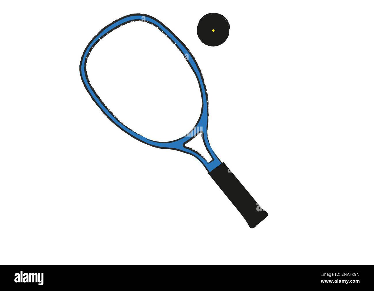 Squash racket and ball Stock Photo - Alamy
