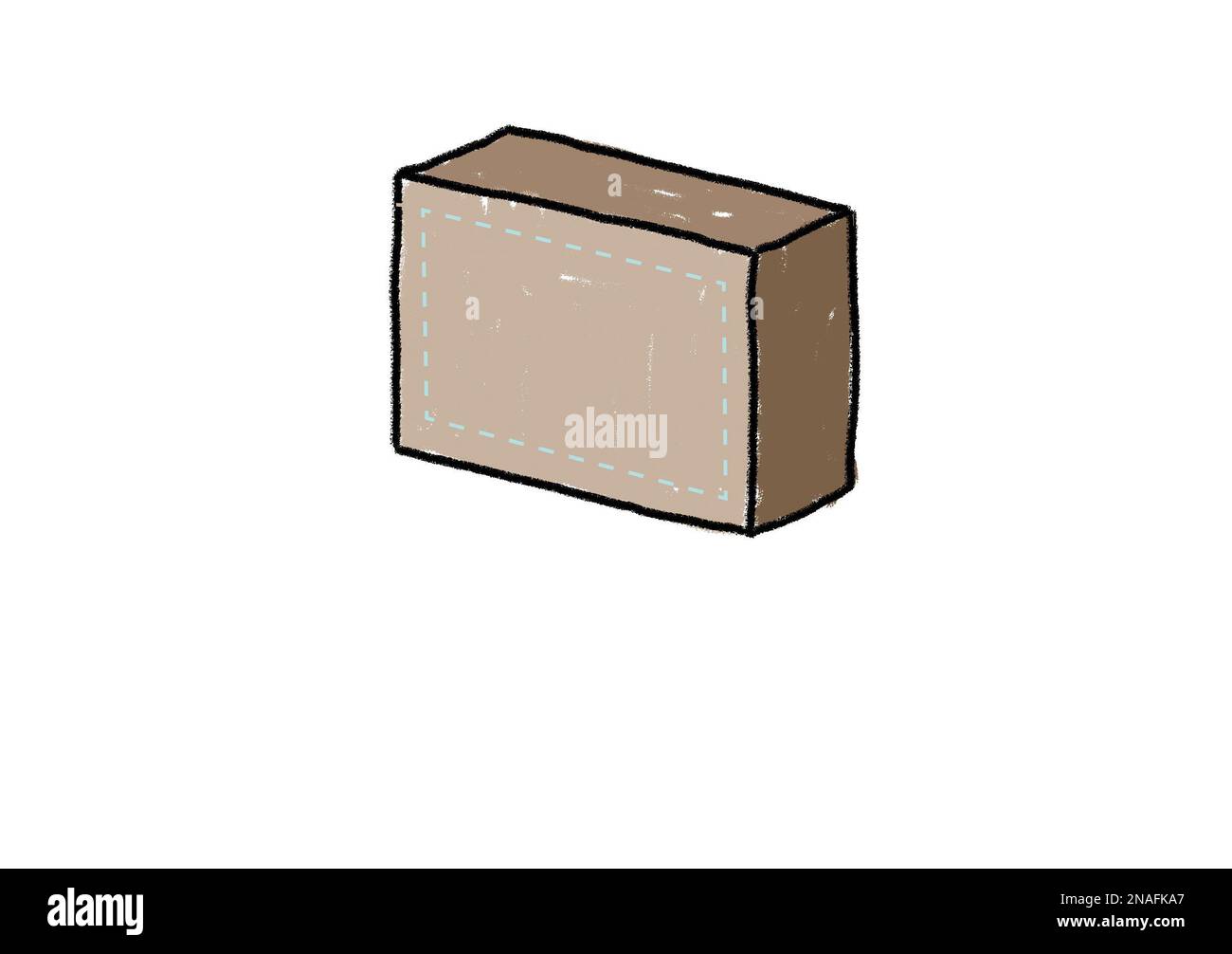 Illustration of a step - Cut marks on a shoebox for a shadow puppet ...