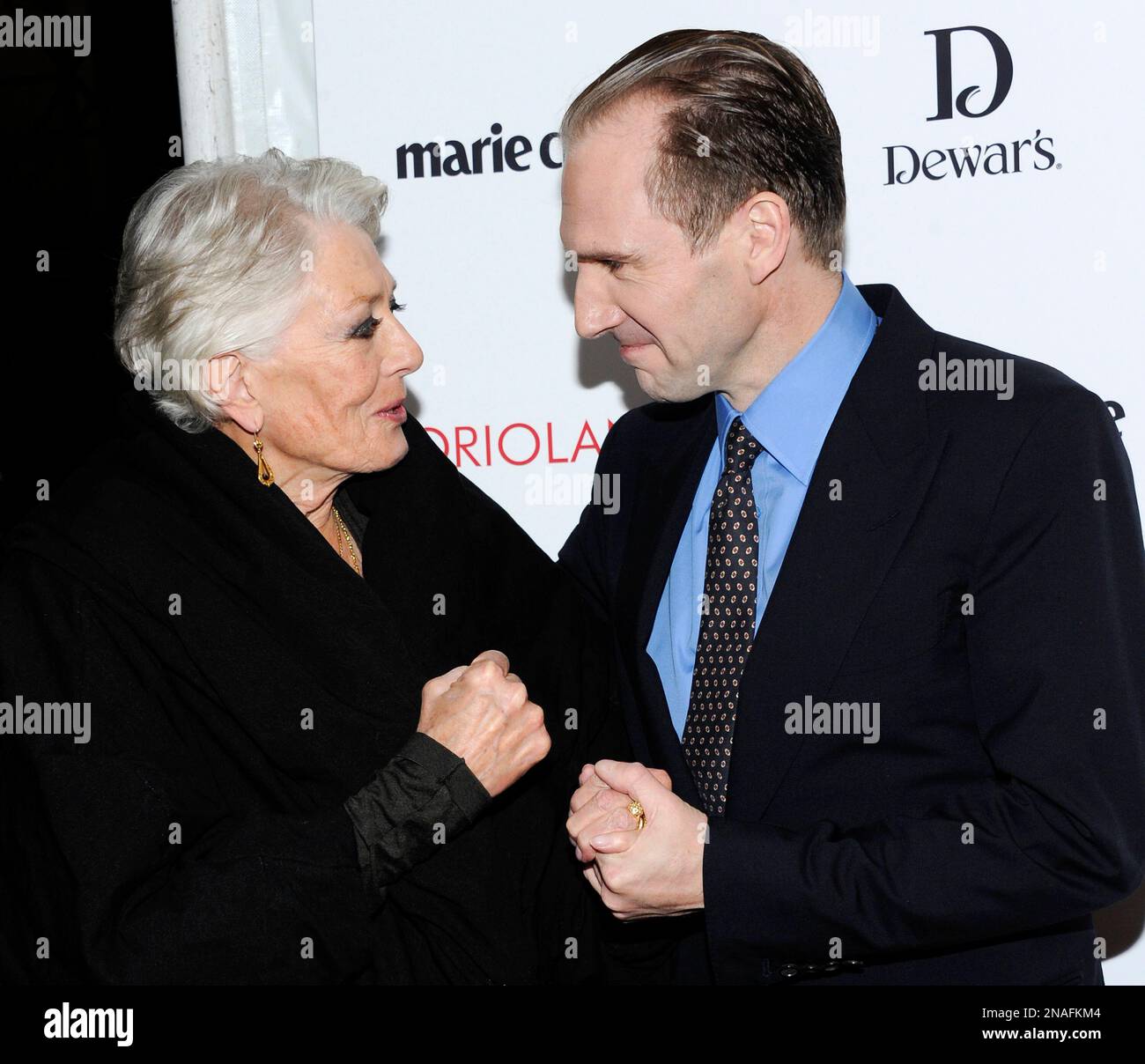 Actors Vanessa Redgrave and Ralph Fiennes attend the premiere of ...