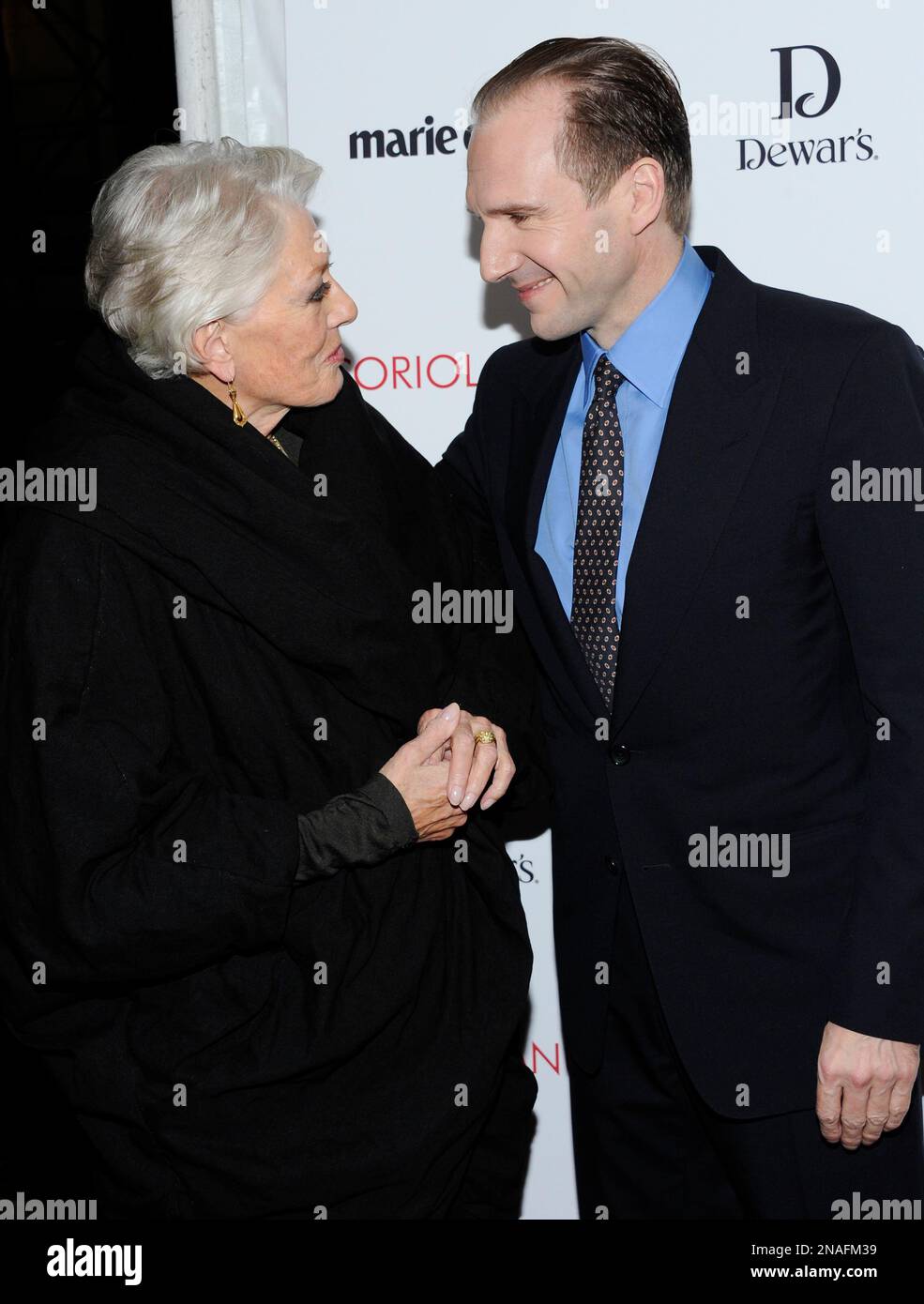 Actors Vanessa Redgrave and Ralph Fiennes attend the premiere of ...