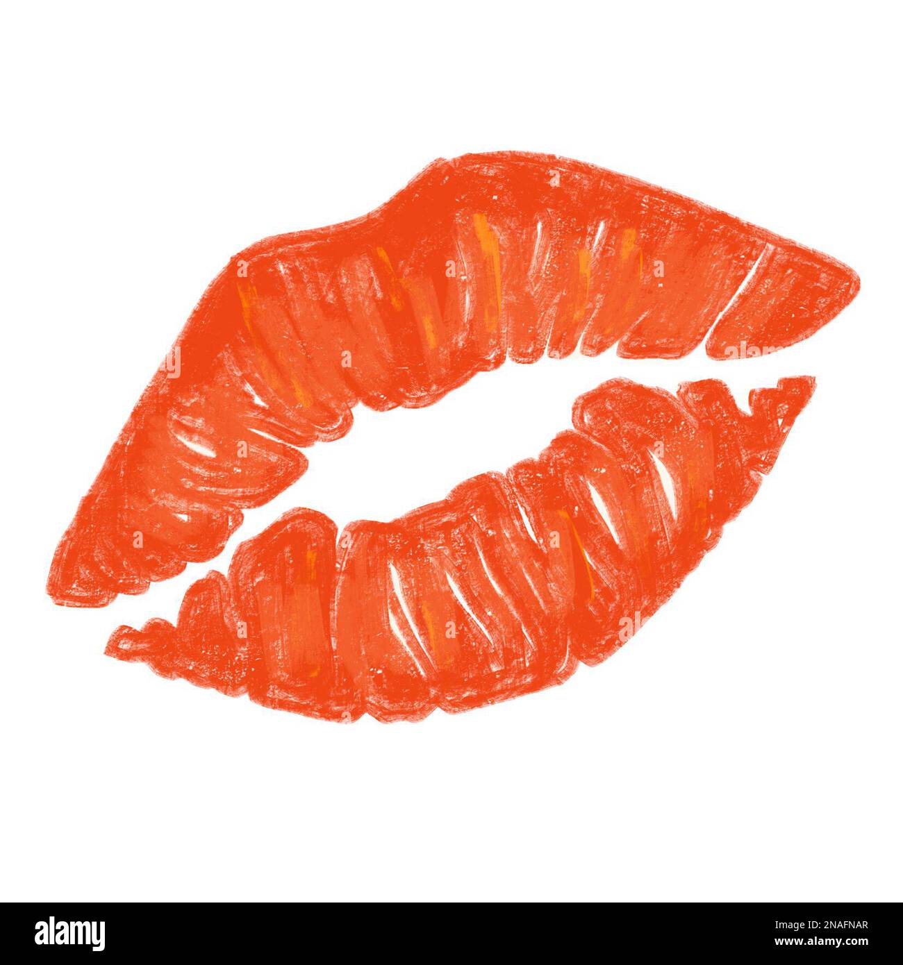 An illustartion of a lipstick kiss mark Stock Photo - Alamy