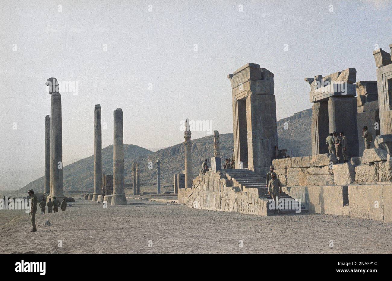 Iranian soldiers, that will participate in 25th centenary parade, visit ...