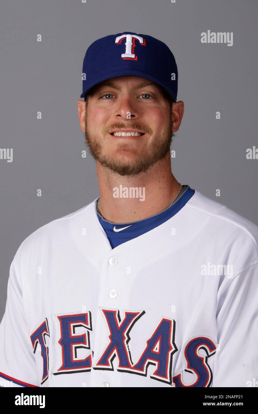 This is a 2011 photo of Mark Lowe of the Texas Rangers baseball team ...