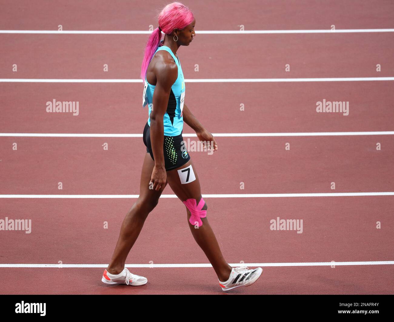 AUG 06, 2021 - Tokyo, Japan: Shaunae Miller-Uibo of Bahamas in the ...